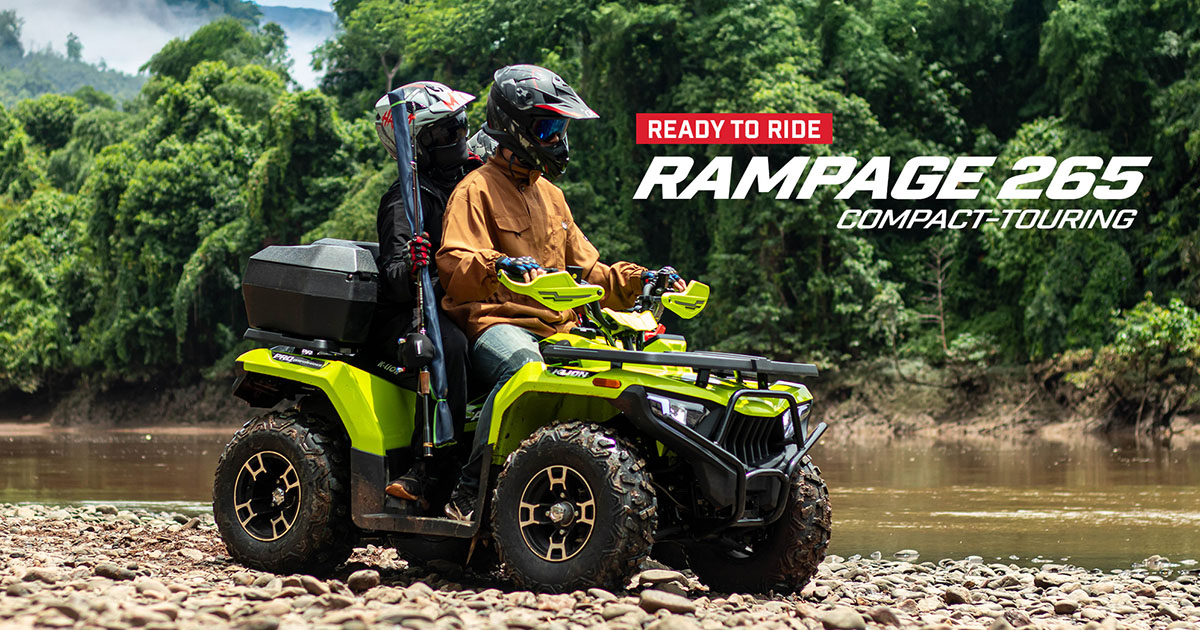 ATV RAMPAGE 265 | Compact-Touring ลากพ่วง ลุยน้ำลึก เดินทางไกล 270 กม./ถัง